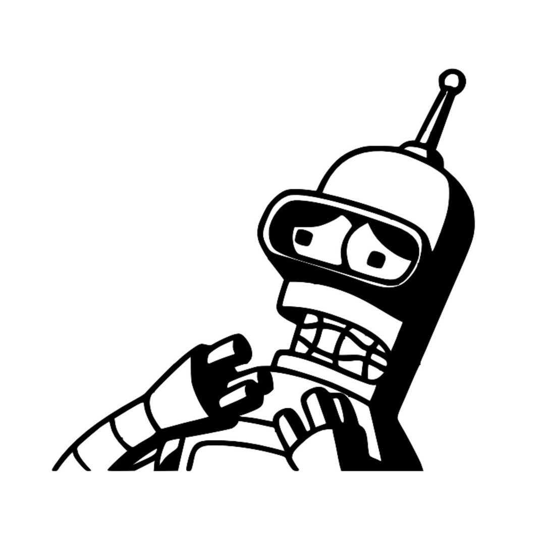 Frightened Bender Decal - Etsy