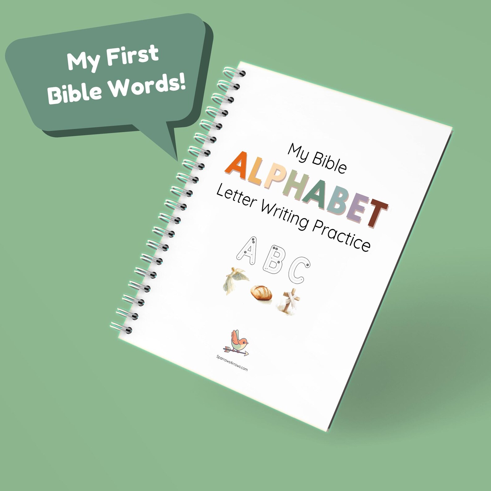 Bible Alphabet Letter Tracing Workbook Scripture-based Educational ...