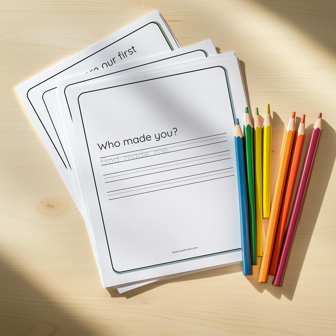 Children's Catechism Writing Workbook Questions 1-20 Faith-based ...