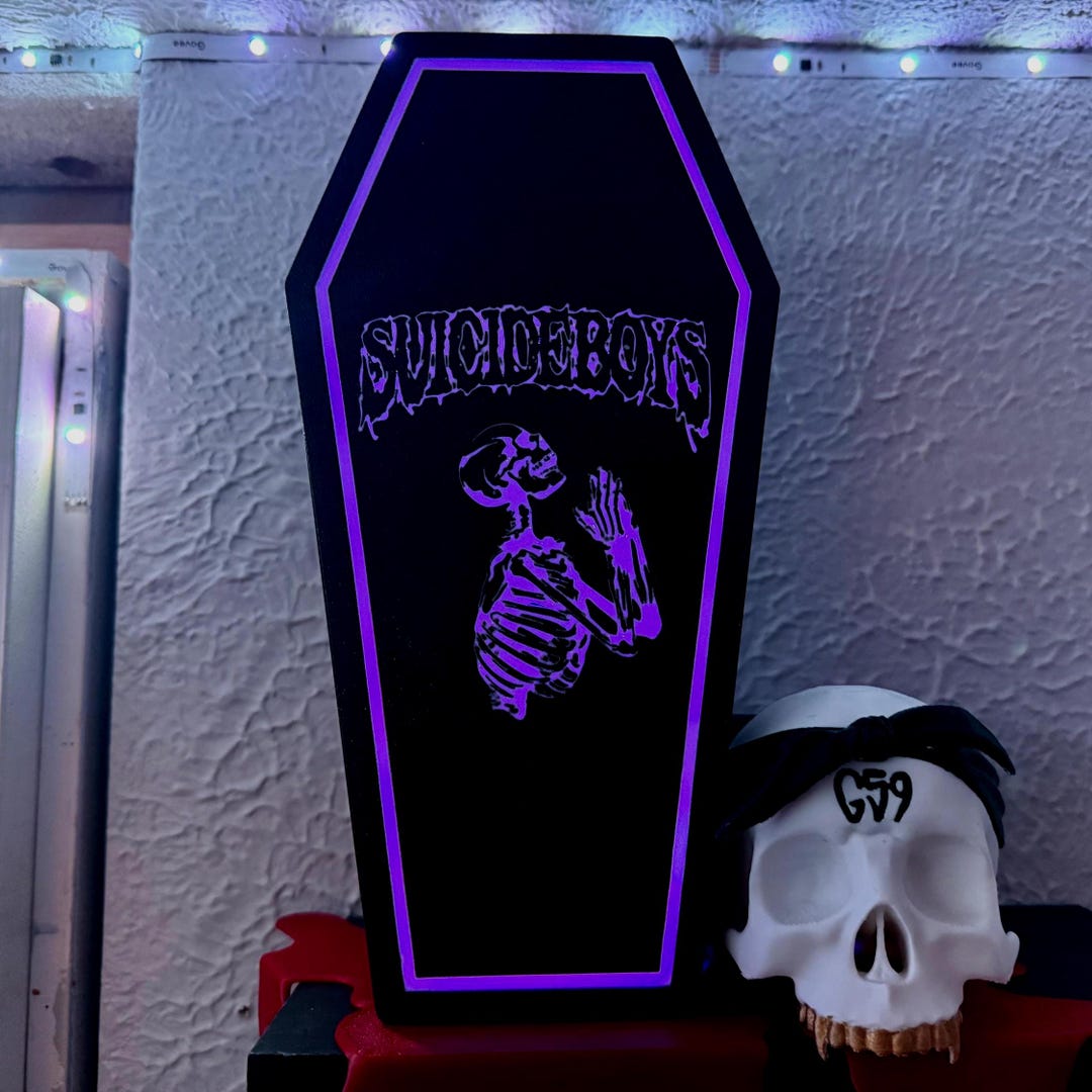 G59 Records Coffin Skeleton Lightbox | Ruby | Scrim | LED RGB Multiple ...