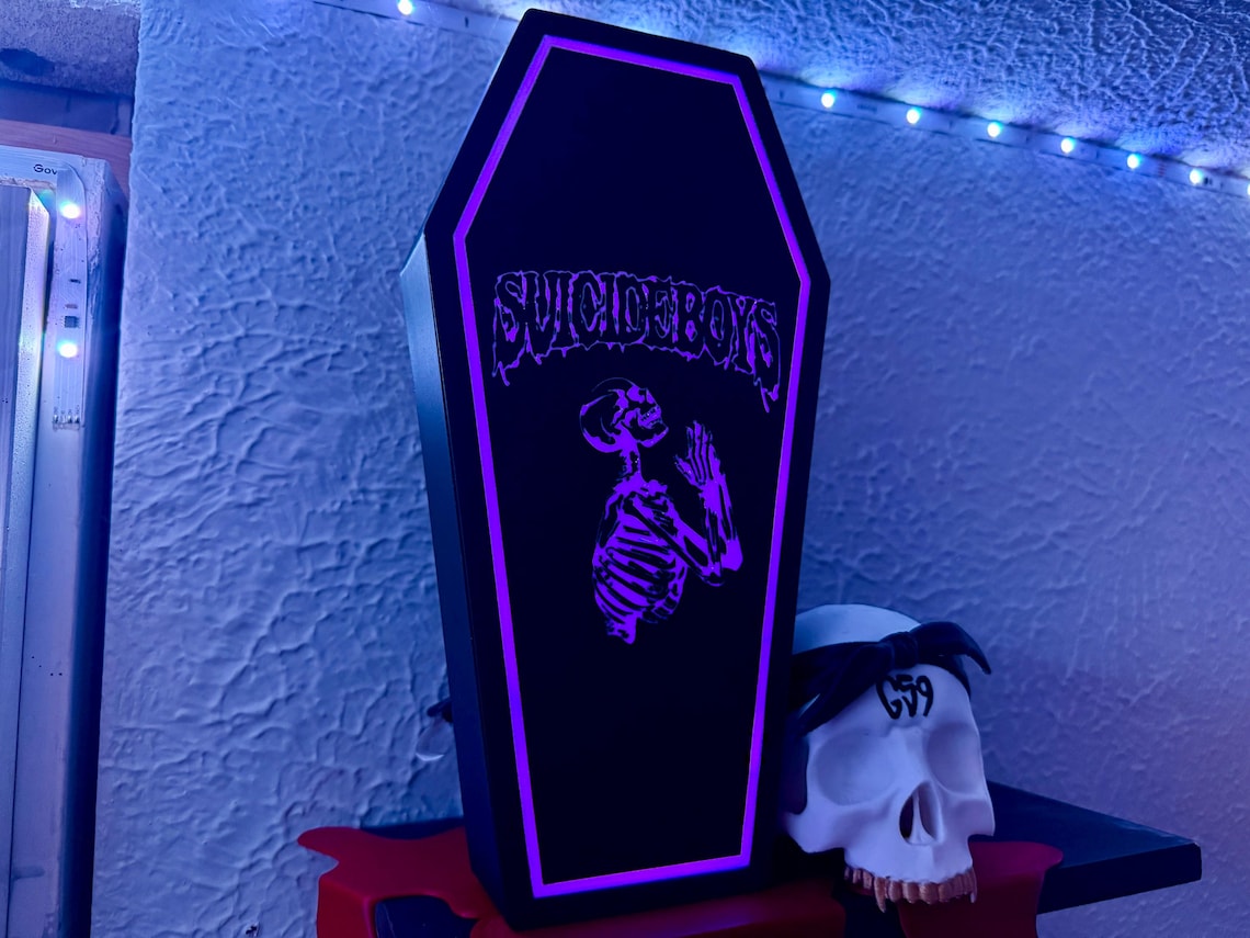 G59 Records Coffin Skeleton Lightbox | Ruby | Scrim | LED RGB Multiple ...