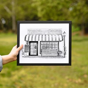 Custom Business Sketch, Drawing From Photo, Business Front, Commercial ...