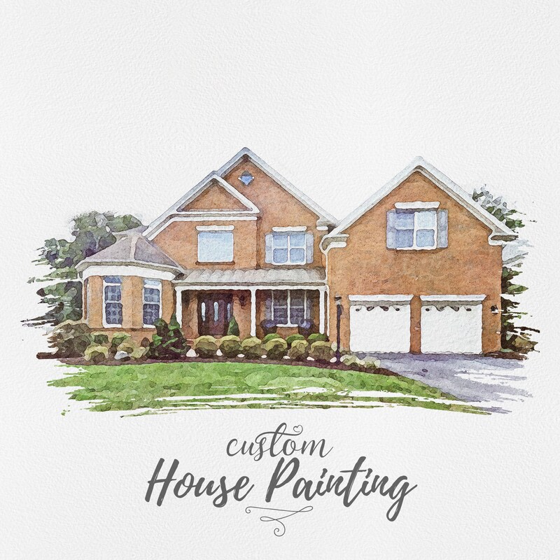 Custom House Portrait - Etsy
