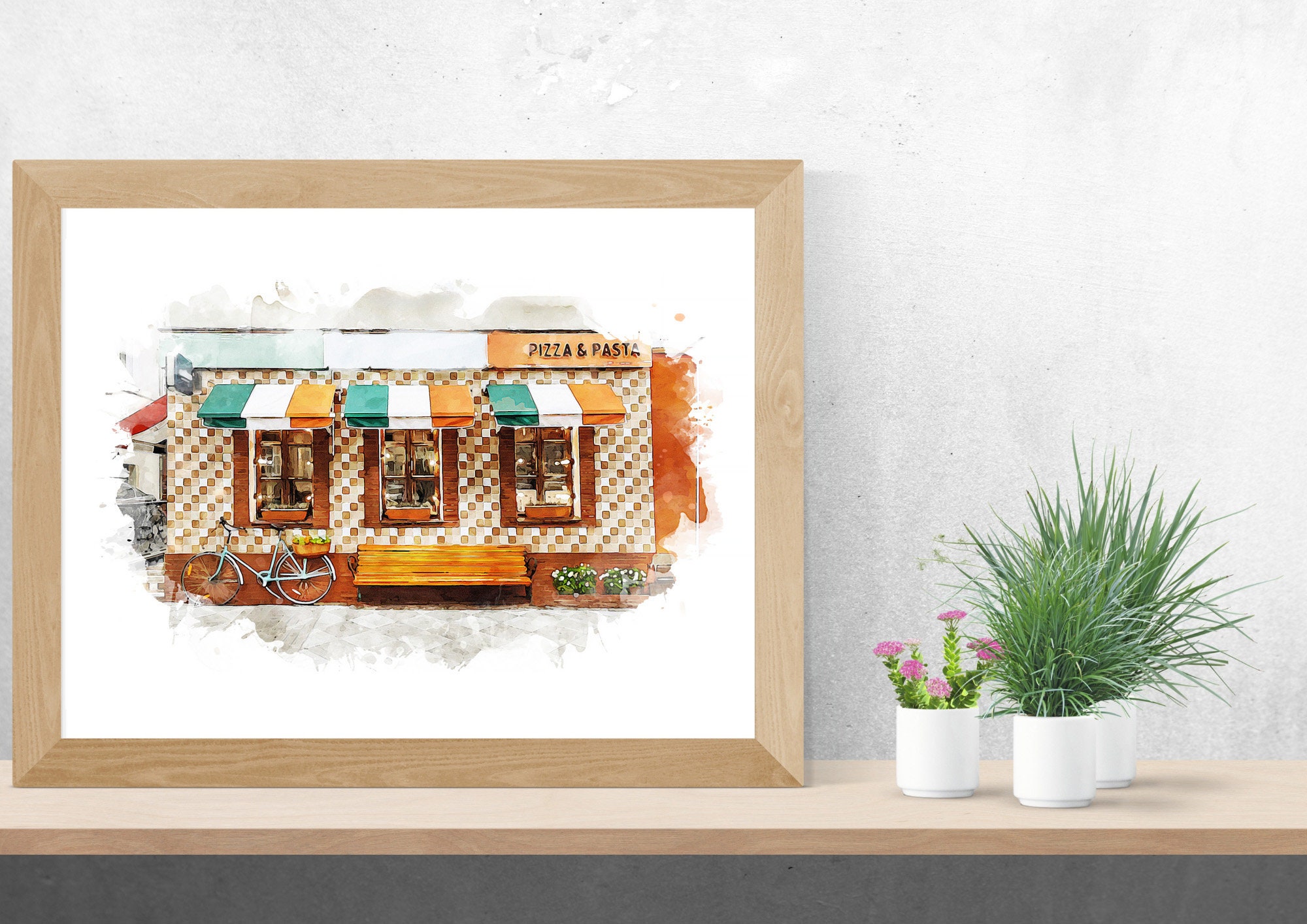 Custom Storefront Watercolor Painting, Business Front, Commercial ...