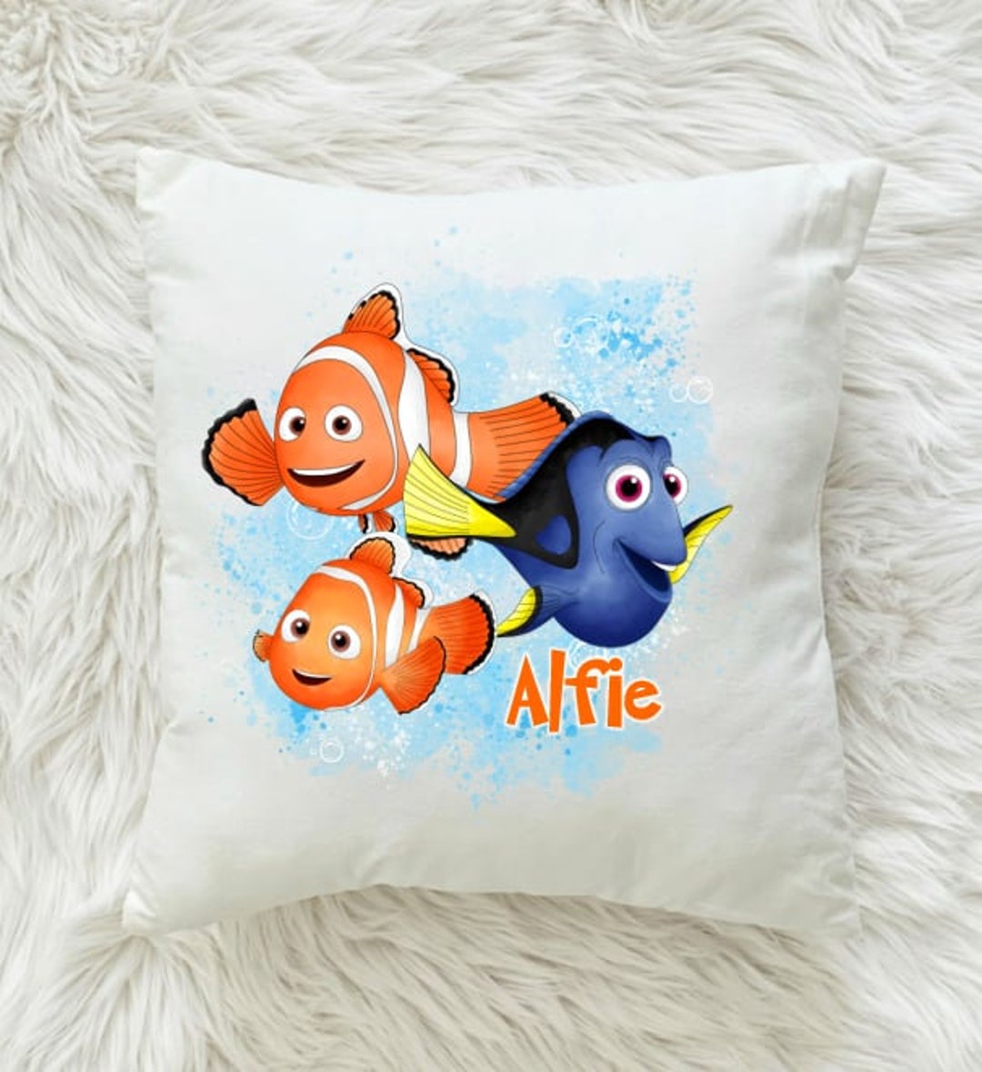 Personalised Finding Nemo Finding Dory Cushion Fish - Etsy UK
