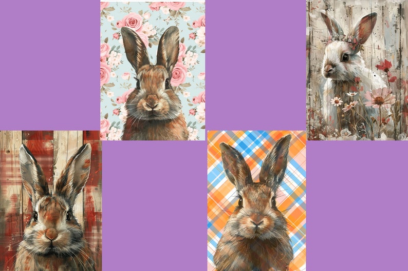 Rustic Easter Digital Paper Printable Decoupage - Etsy