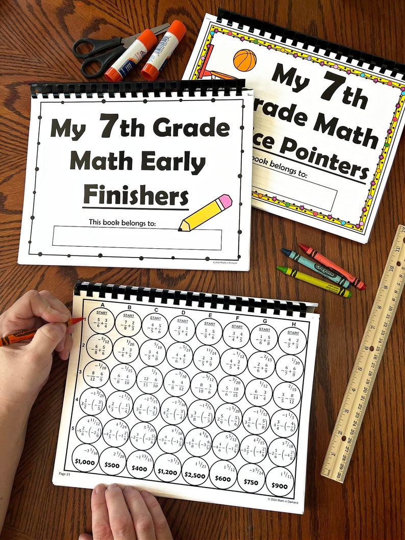7th Grade Math Homeschool Box - Etsy