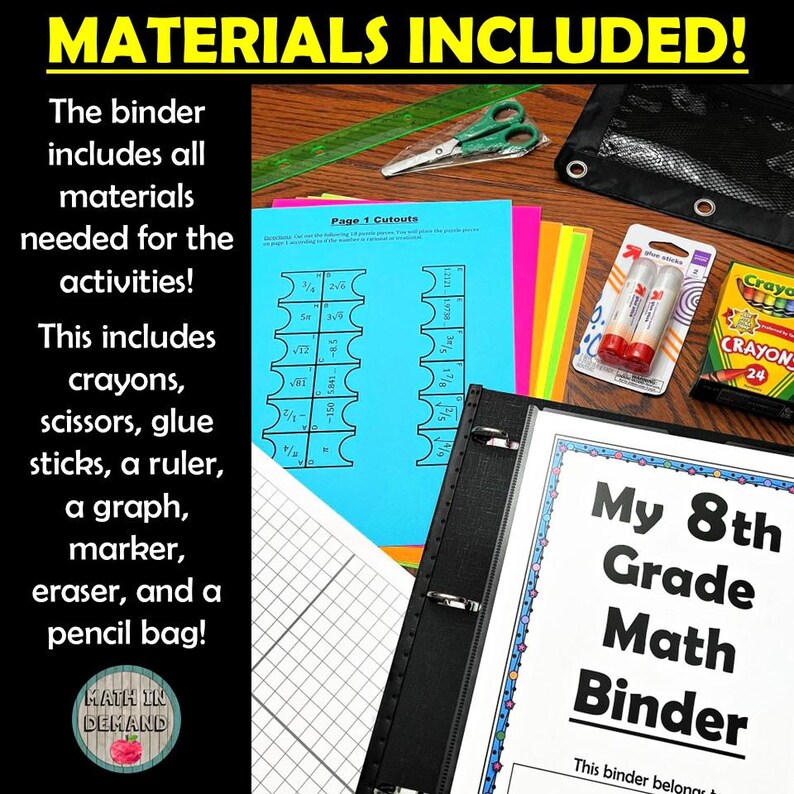 8th Grade Math Binder (physical Product) - Etsy