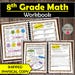 8th Grade Math Workbook - Etsy