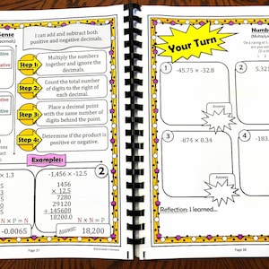 7th Grade Math Workbook Digital File (PDF) - Etsy