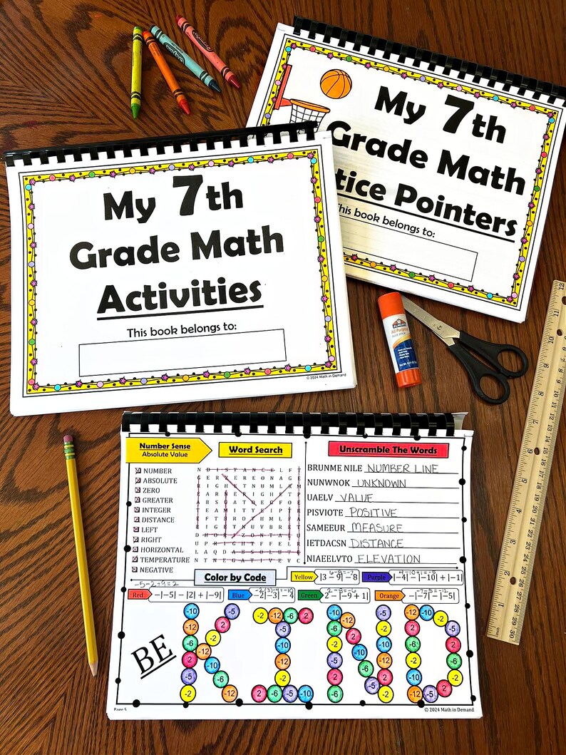 7th Grade Math Homeschool Box - Etsy
