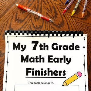 7th Grade Math Early Finishers - Etsy