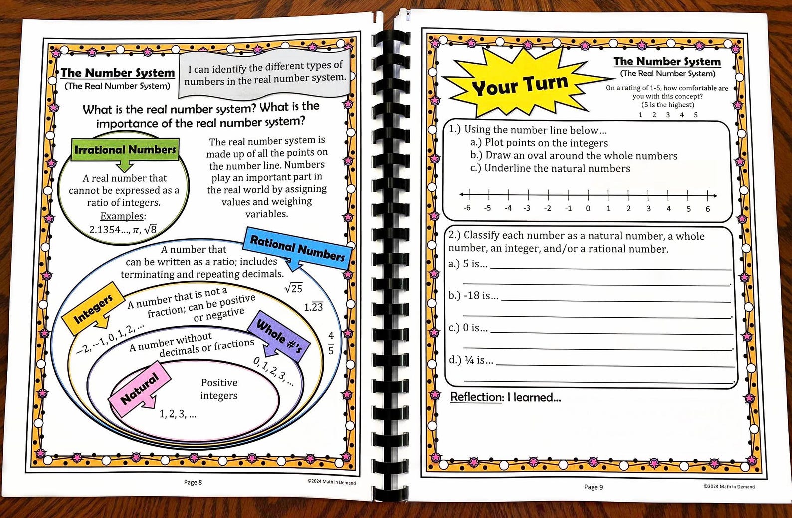 8th Grade Math Workbook Digital File (PDF) - Etsy