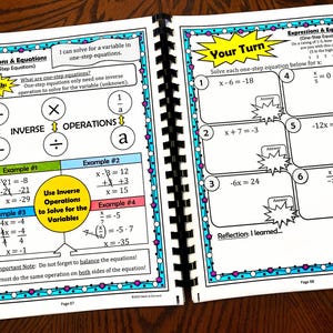 7th Grade Math Workbook Digital File (PDF) - Etsy
