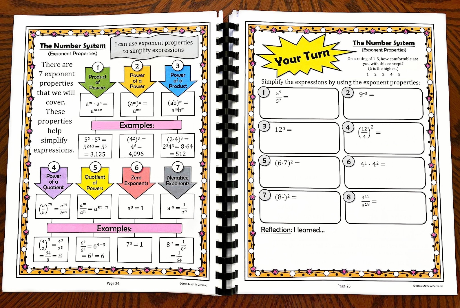 8th Grade Math Workbook - Etsy