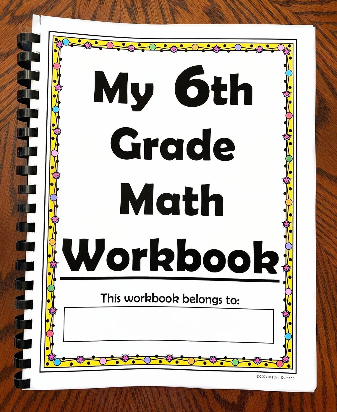6th Grade Math Workbook - Etsy