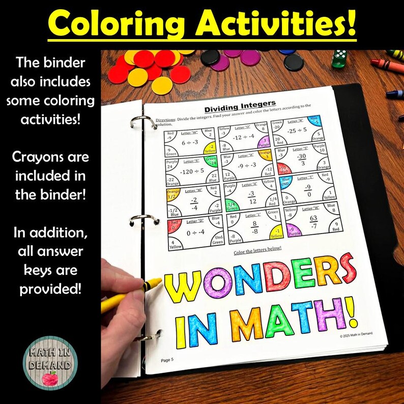 7th Grade Math Binder (physical Product) - Etsy