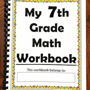 7th Grade Math Workbook - Etsy