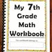 7th Grade Math Workbook - Etsy