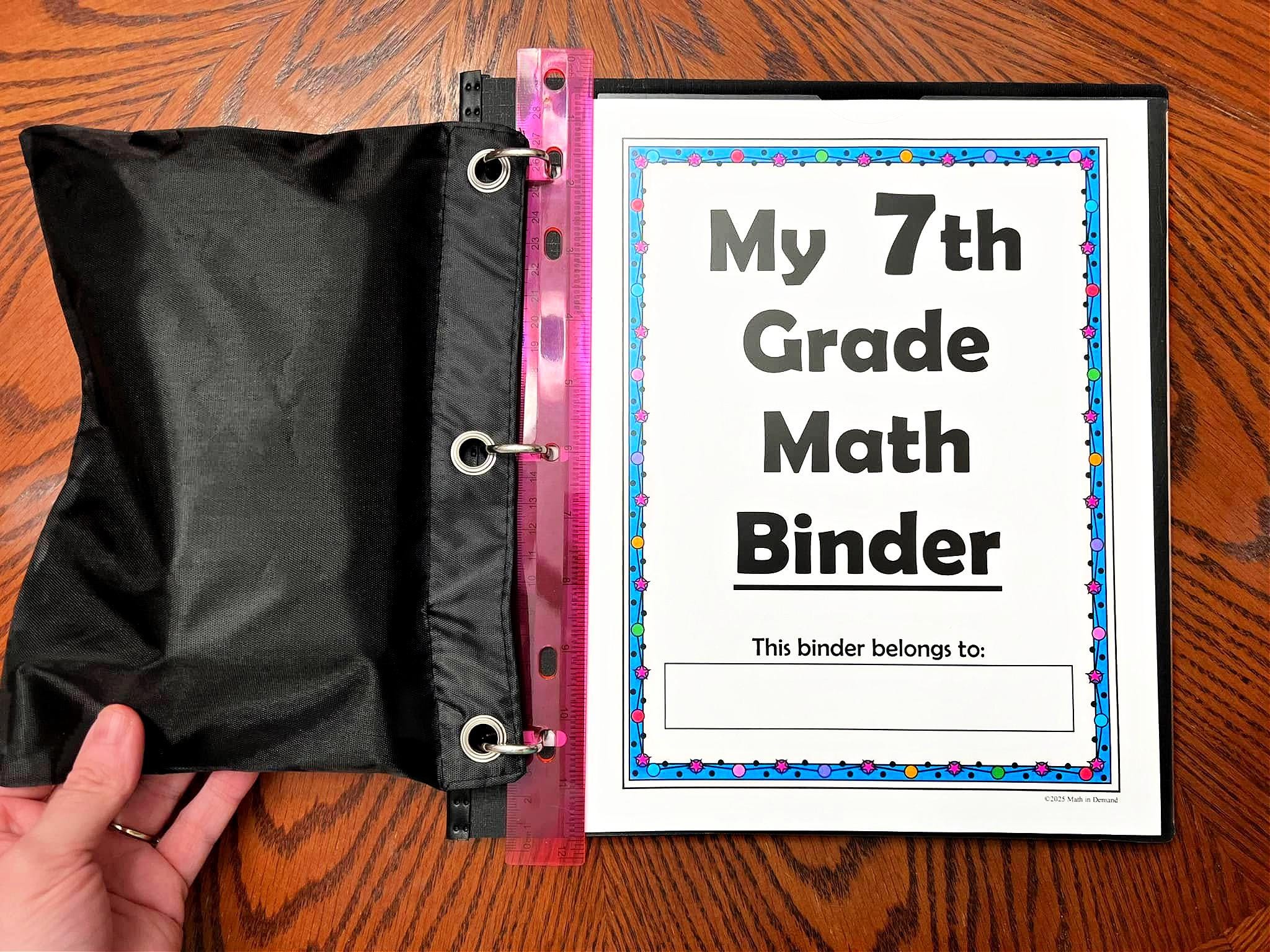 7th Grade Math Binder (physical Product) - Etsy