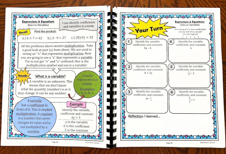 6th Grade Math Workbook - Etsy