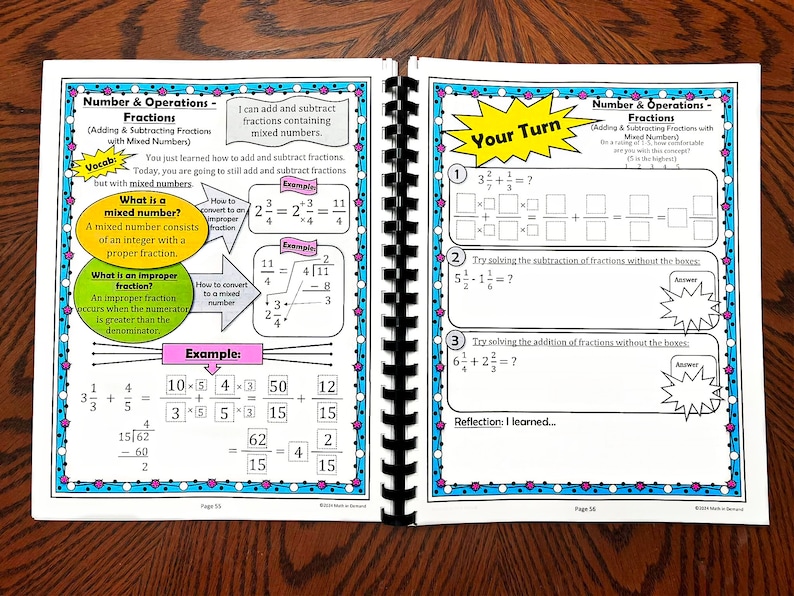 5th Grade Math Workbook - Etsy