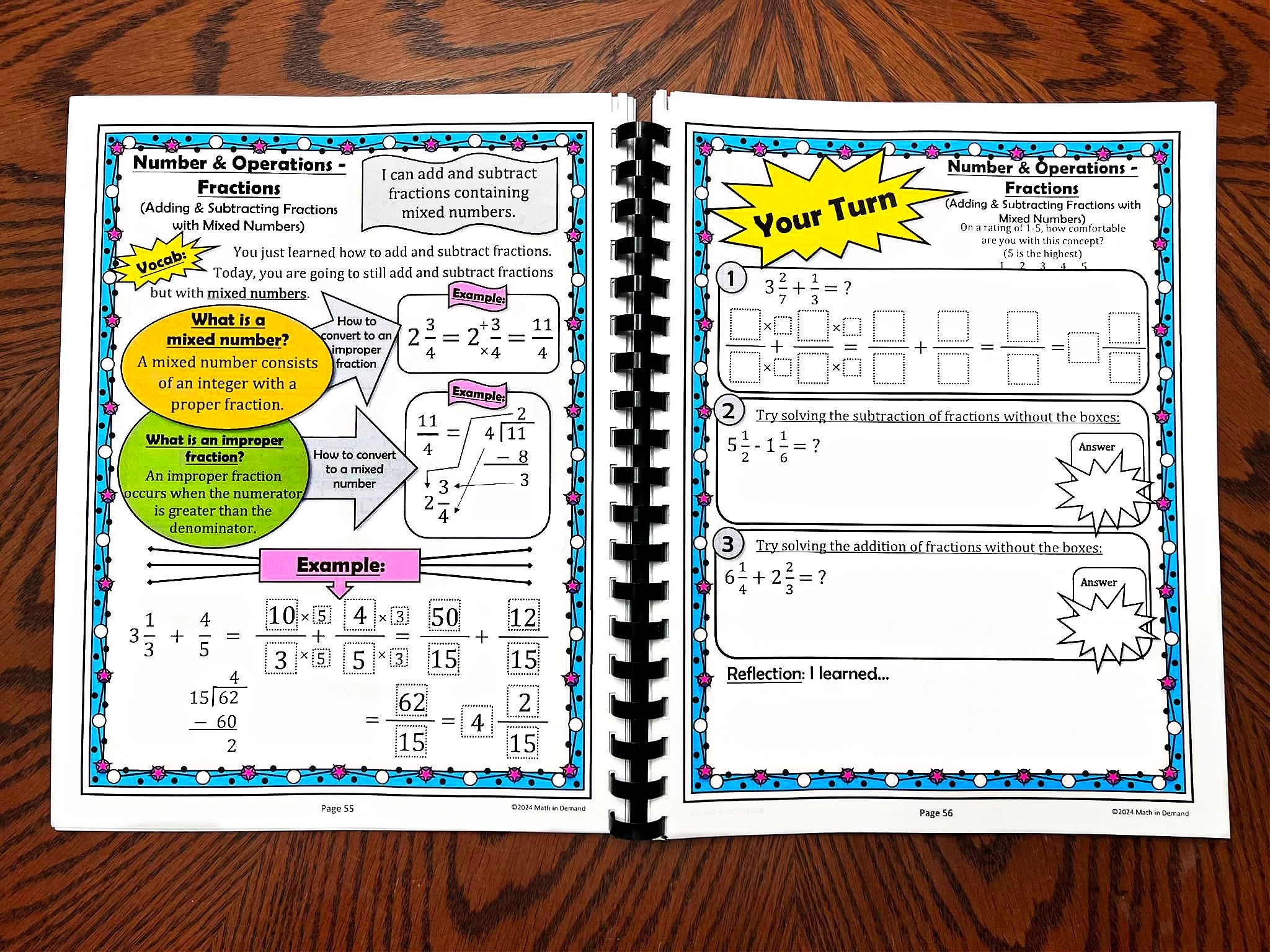 5th Grade Math Workbook - Etsy