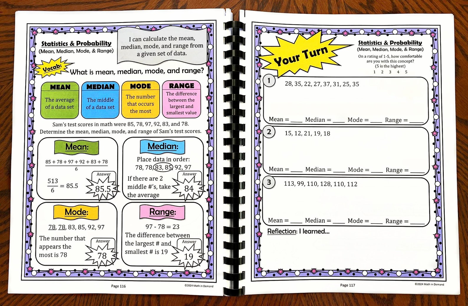 6th Grade Math Workbook - Etsy