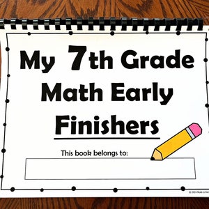7th Grade Math Early Finishers - Etsy