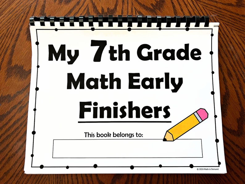 7th Grade Math Early Finishers - Etsy
