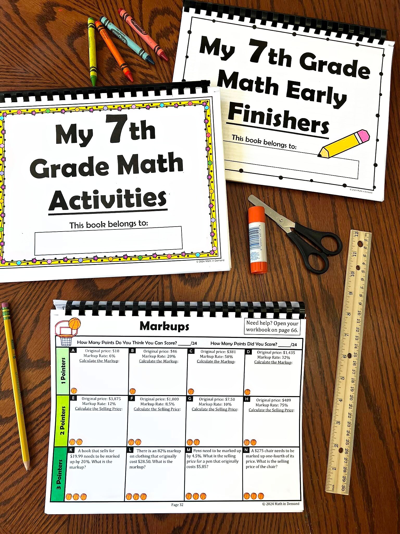 7th Grade Math Homeschool Box - Etsy