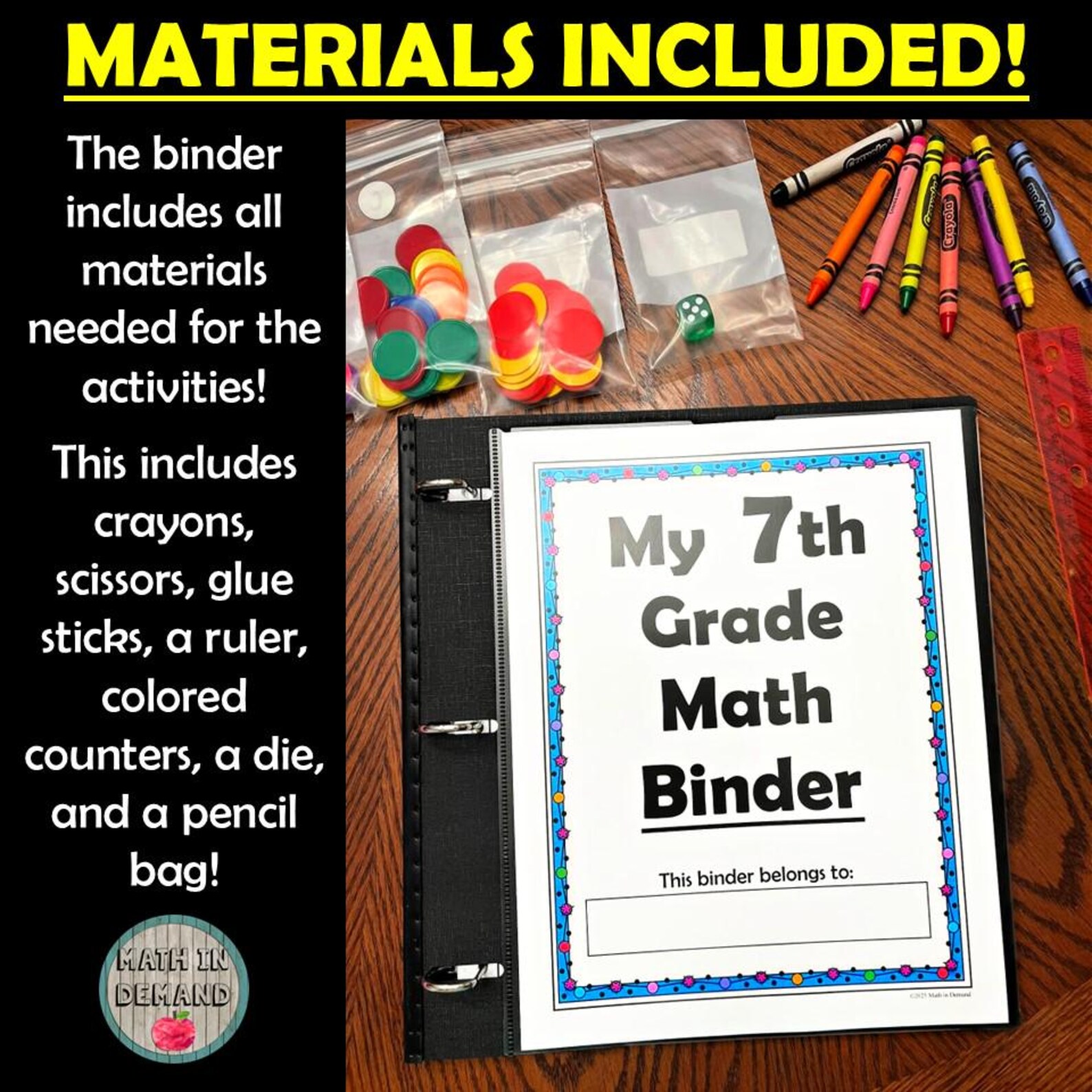 7th Grade Math Binder (physical Product) - Etsy