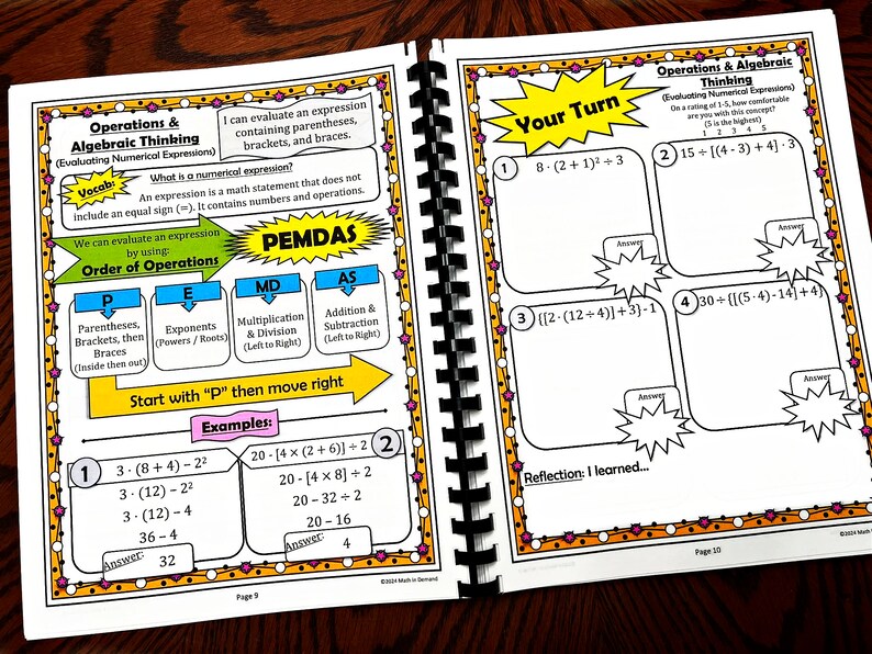 5th Grade Math Workbook - Etsy