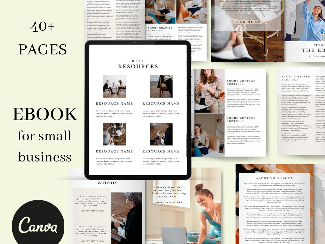 Small Business Ebook Template Canva Blogger Ebook Template Digital ...