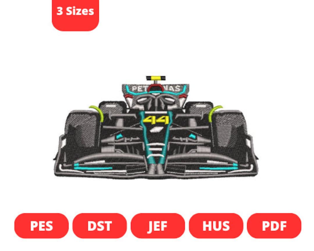 Formula 1 Car Embroidery Design Digital Embroidery File - Etsy