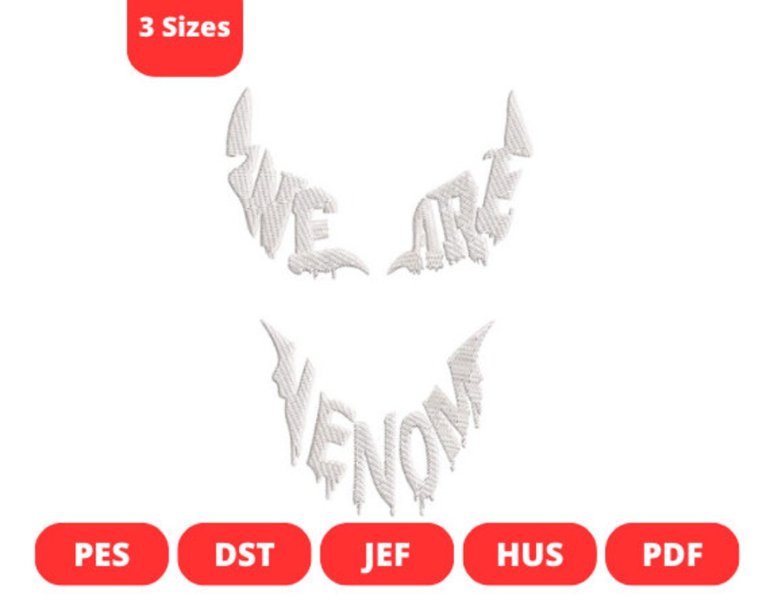 Venom Embroidery Design Digital Embroidery File - Etsy