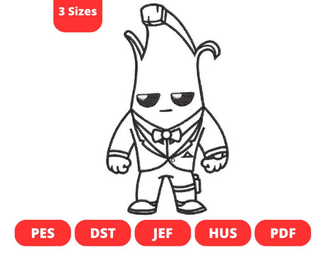 Banana Boss Fortnite Machine Embroidery Design Digital Embroidery File ...