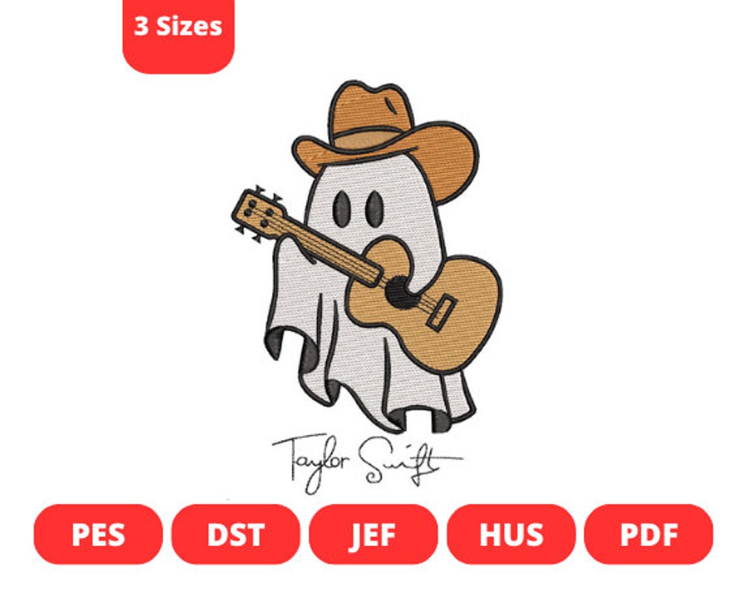 Taylor Swift Ghost Embroidery Design Digital Embroidery File - Etsy