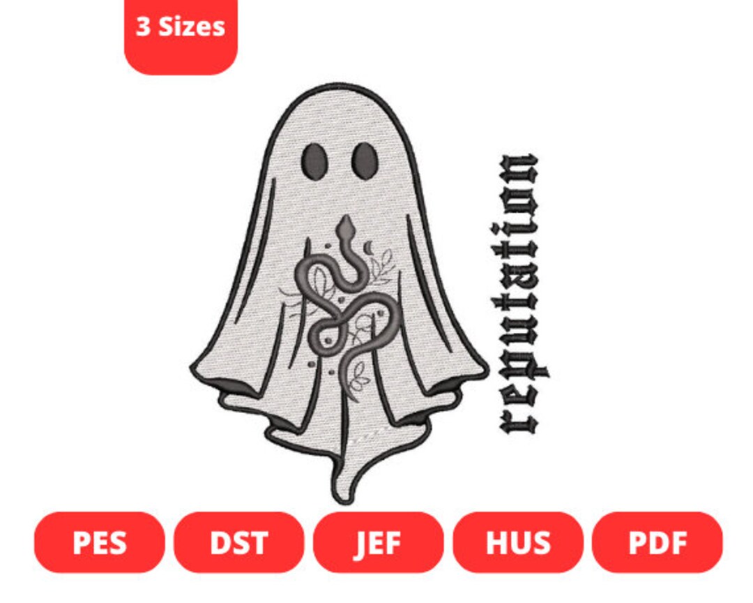 Reputation Ghost Taylor Swift Embroidery Design Digital Embroidery File ...
