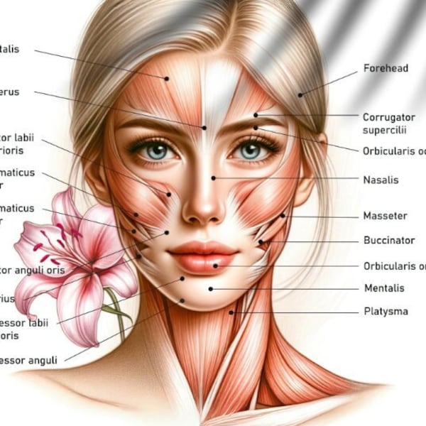 Facial Anatomy Botox and Filler - Etsy