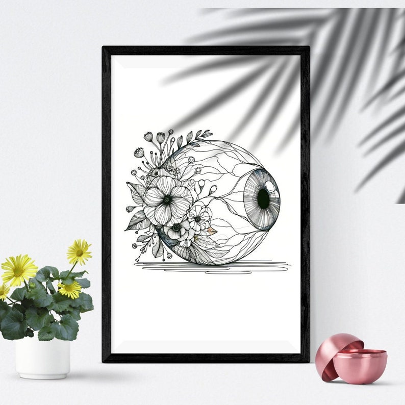 Eye Anatomy Print, Ophthalmologist Gift, Optometry Art, Optical Art ...