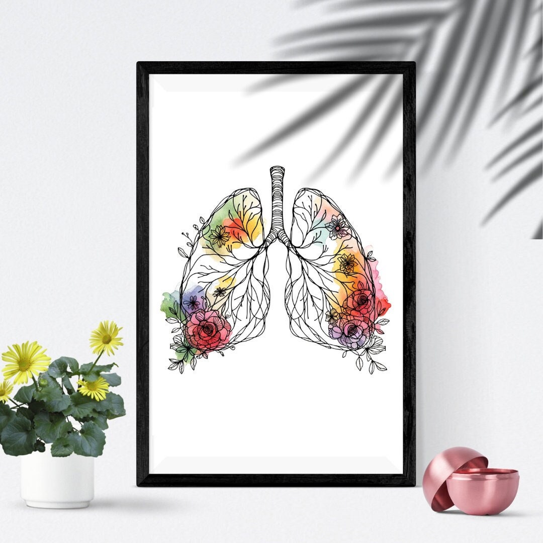 Lungs Anatomy, Lungs Anatomy Print, Lungs Anatomical Poster, Surgery ...