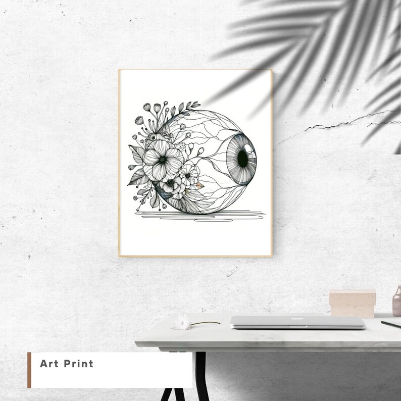 Eye Anatomy Print, Ophthalmologist Gift, Optometry Art, Optical Art ...