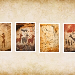 15 PC Cave Paintings Set | Prehistoric Art | Digital Printables ...