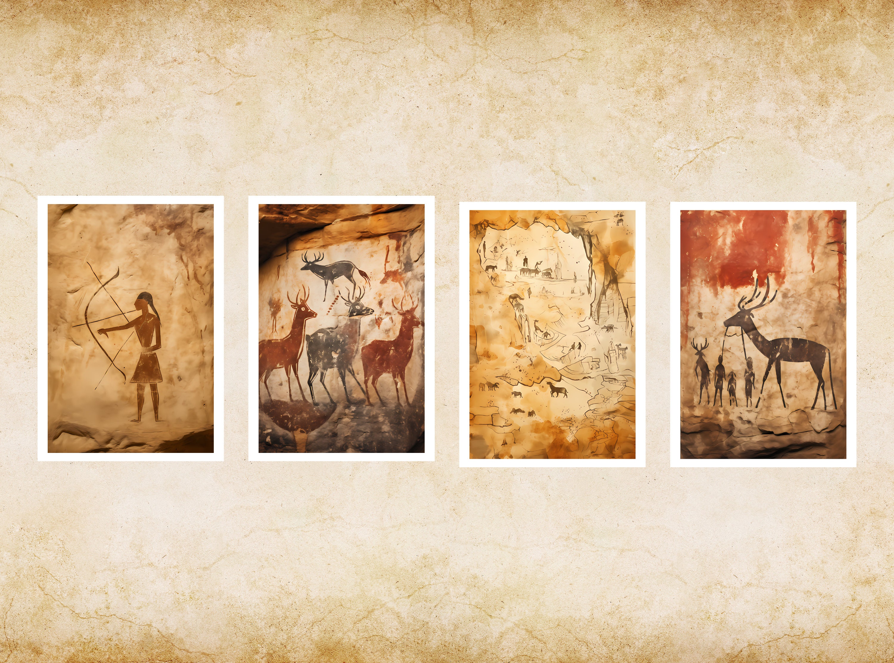 15 PC Cave Paintings Set | Prehistoric Art | Digital Printables ...