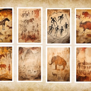 15 PC Cave Paintings Set | Prehistoric Art | Digital Printables ...