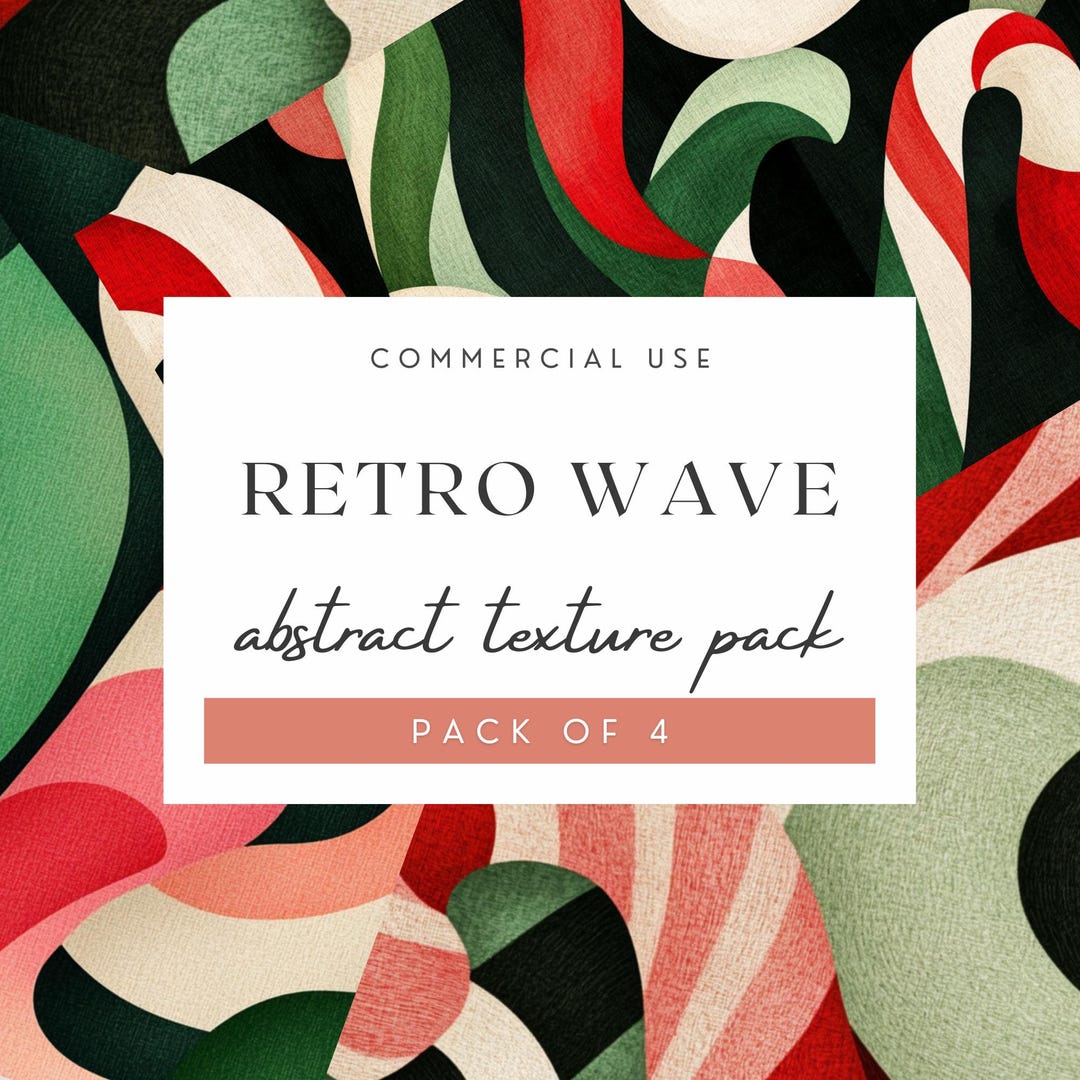 Retro Wave Abstract Texture Pack, Colorful Digital Backgrounds ...