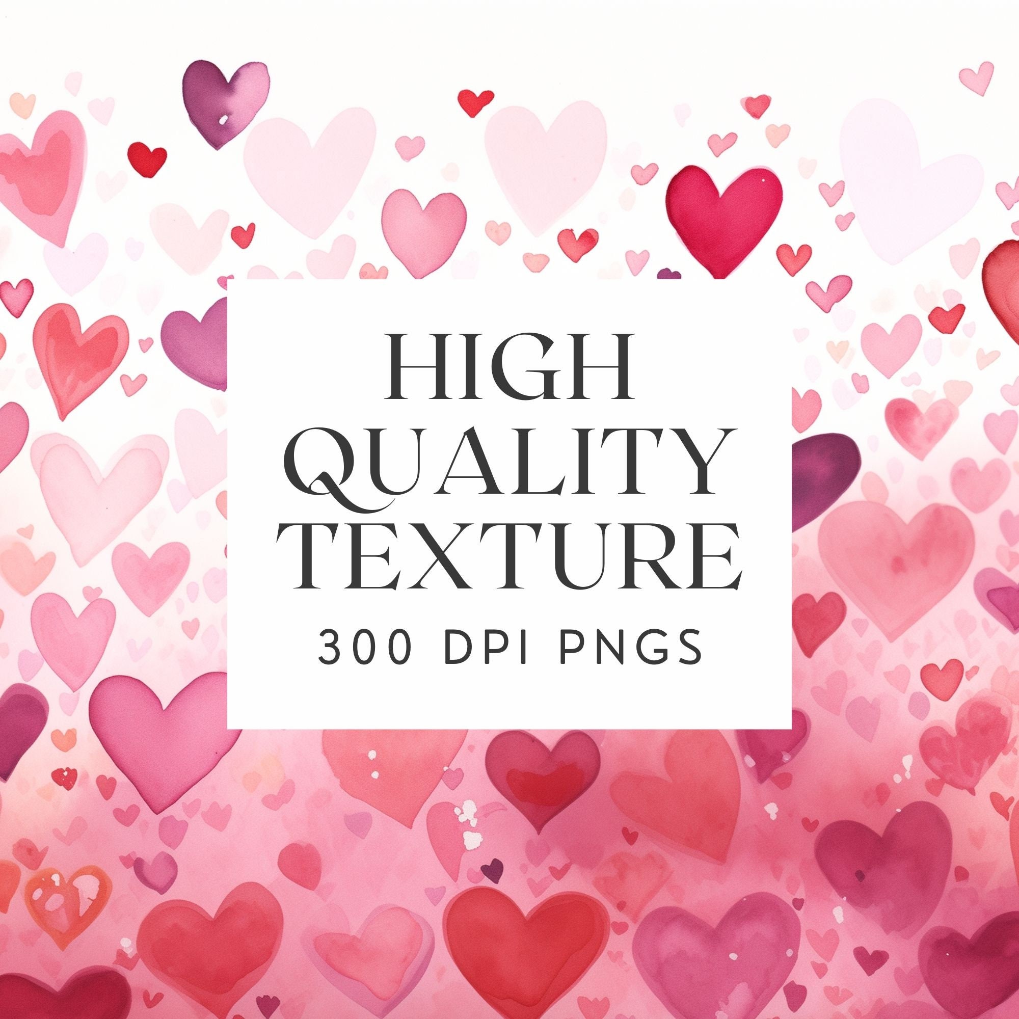 Watercolor Heart Texture Pack, Digital Paper, Scrapbooking Background ...