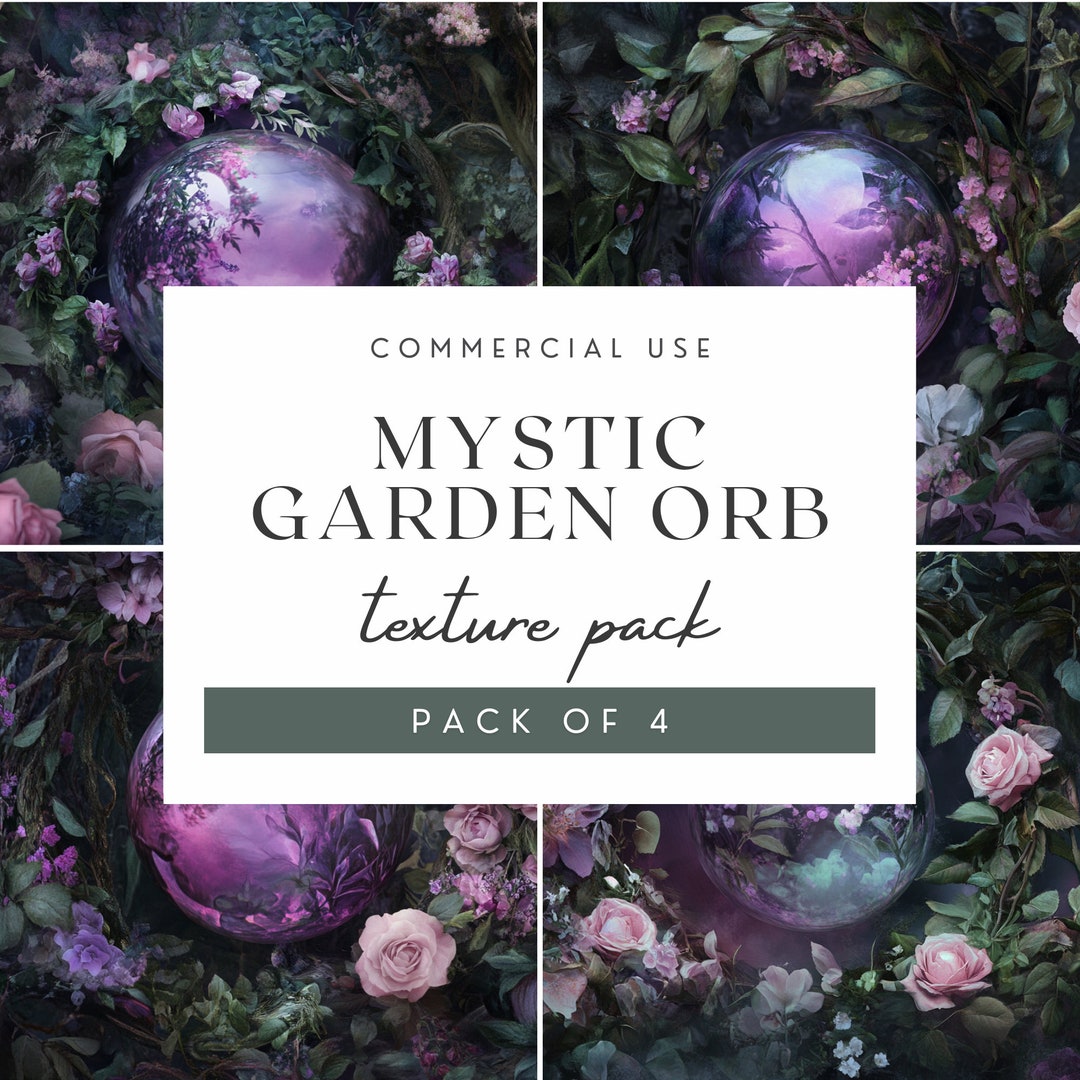 Mystical Garden Orb Texture Pack Digital Art Download Commercial Use ...