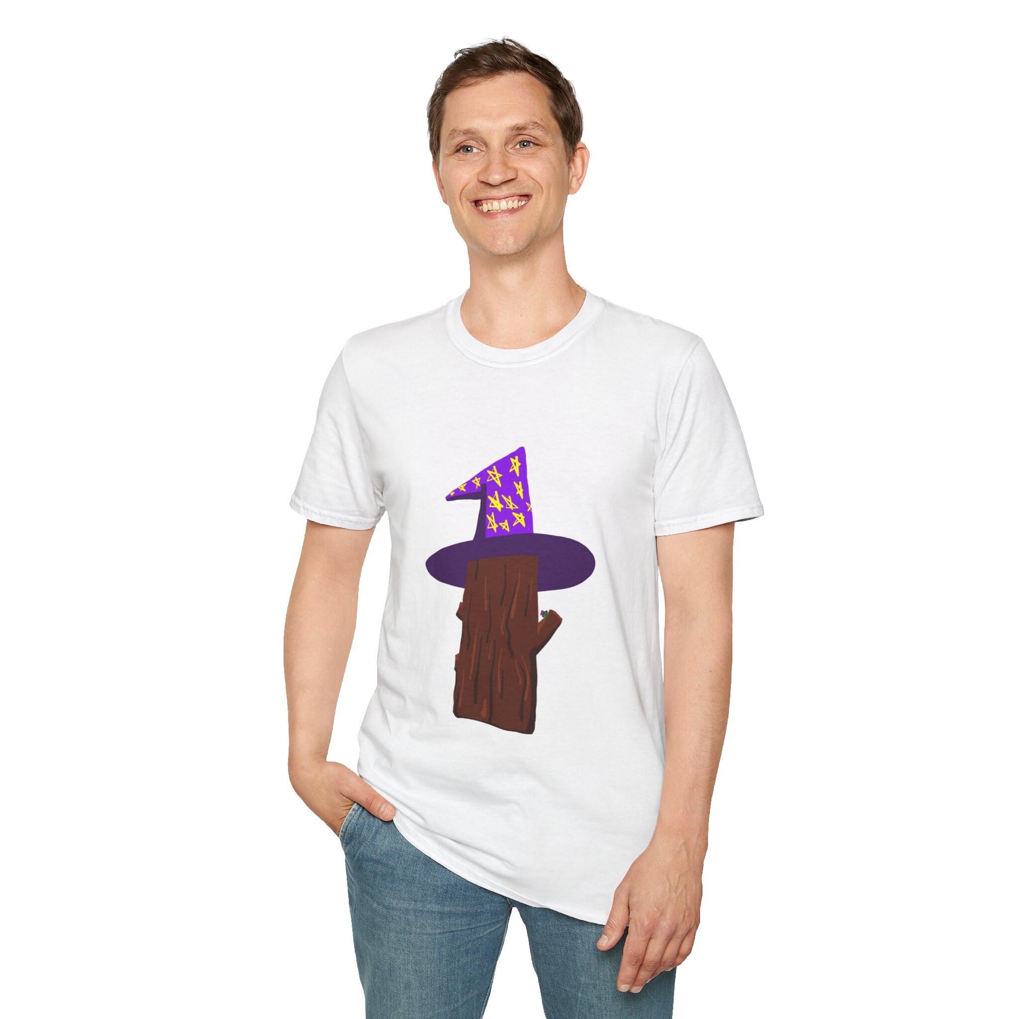Sad Log Wizard Original Art T-shirt, Silly Character Tee, Gift for ...